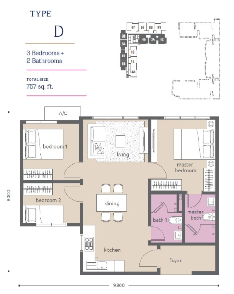 Meta-City-Floor-Plan-Type-D | New Launch KL & PJ