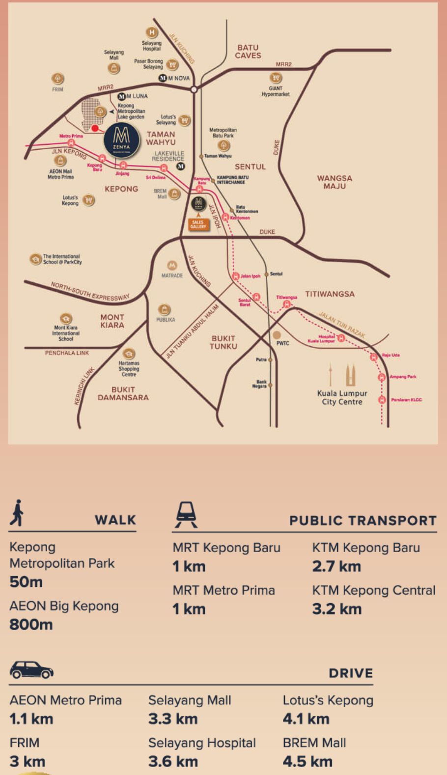 M-Zenya-Location-Surrounding-Amenities-Map | New Launch Property | Condo - KL, PJ, Selangor | House