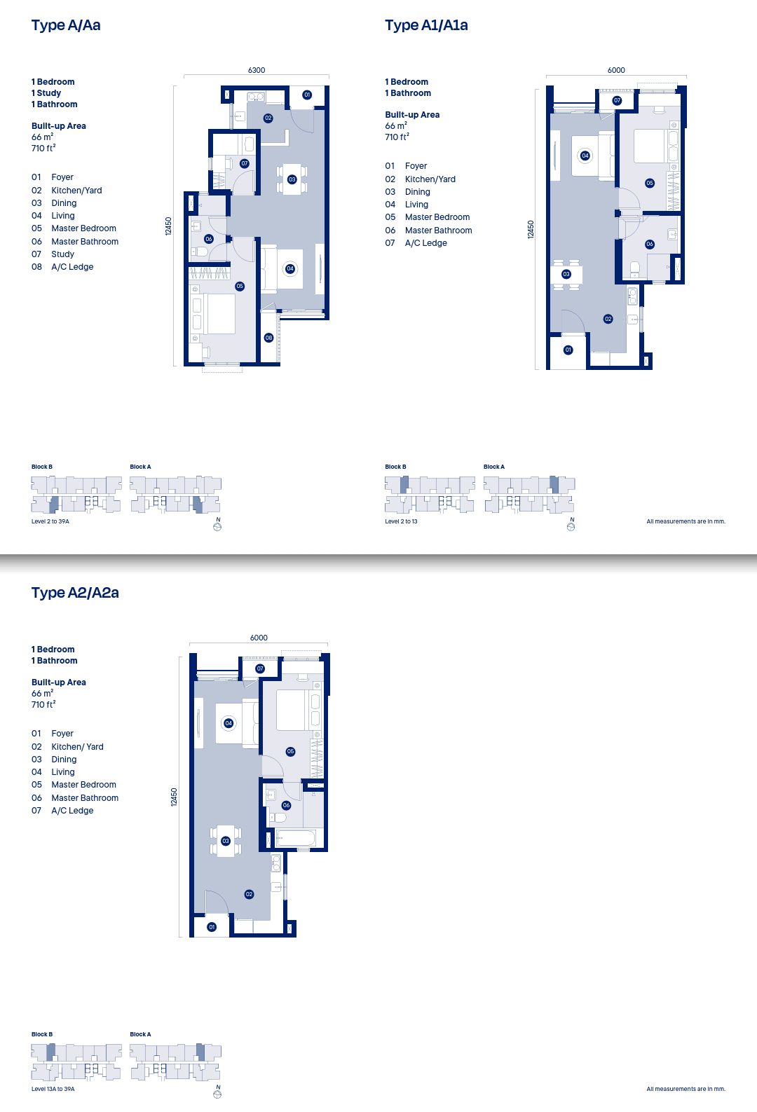 Tuju-Residences-Unit-Layout-Type-A-A1-A2 | New Launch KL & PJ