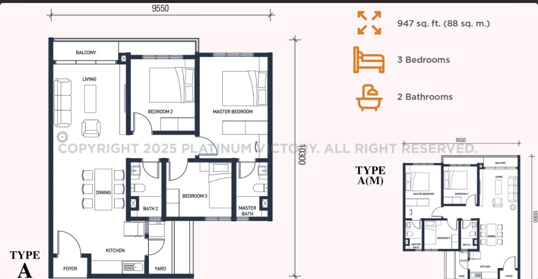 PSV2-Residences-Apartment-Layout-Type-A | New Launch KL & PJ