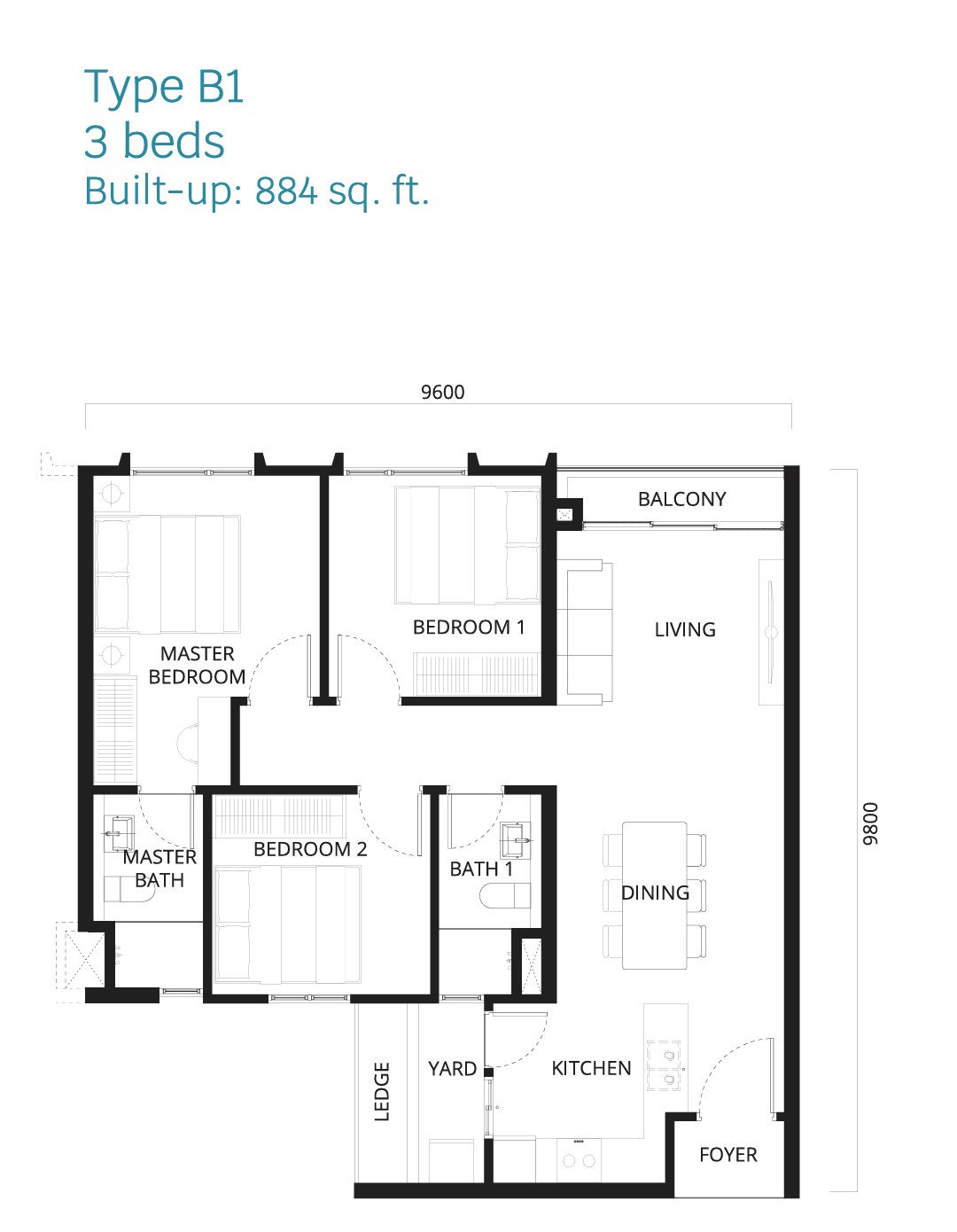 Stellaris-Riana-Dutamas-Unit-Layout-Type-B1 | New Launch KL & PJ