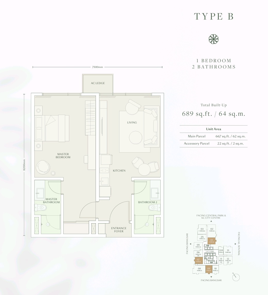 Parkside-Residences-Floor-Plan-Type-B | New Launch KL & PJ